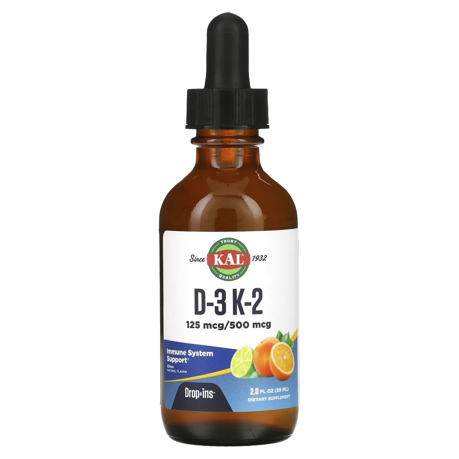 Купить Kal Витамины D3+K2 в каплях Цитрус, 59 мл выгодно на Beautery ...