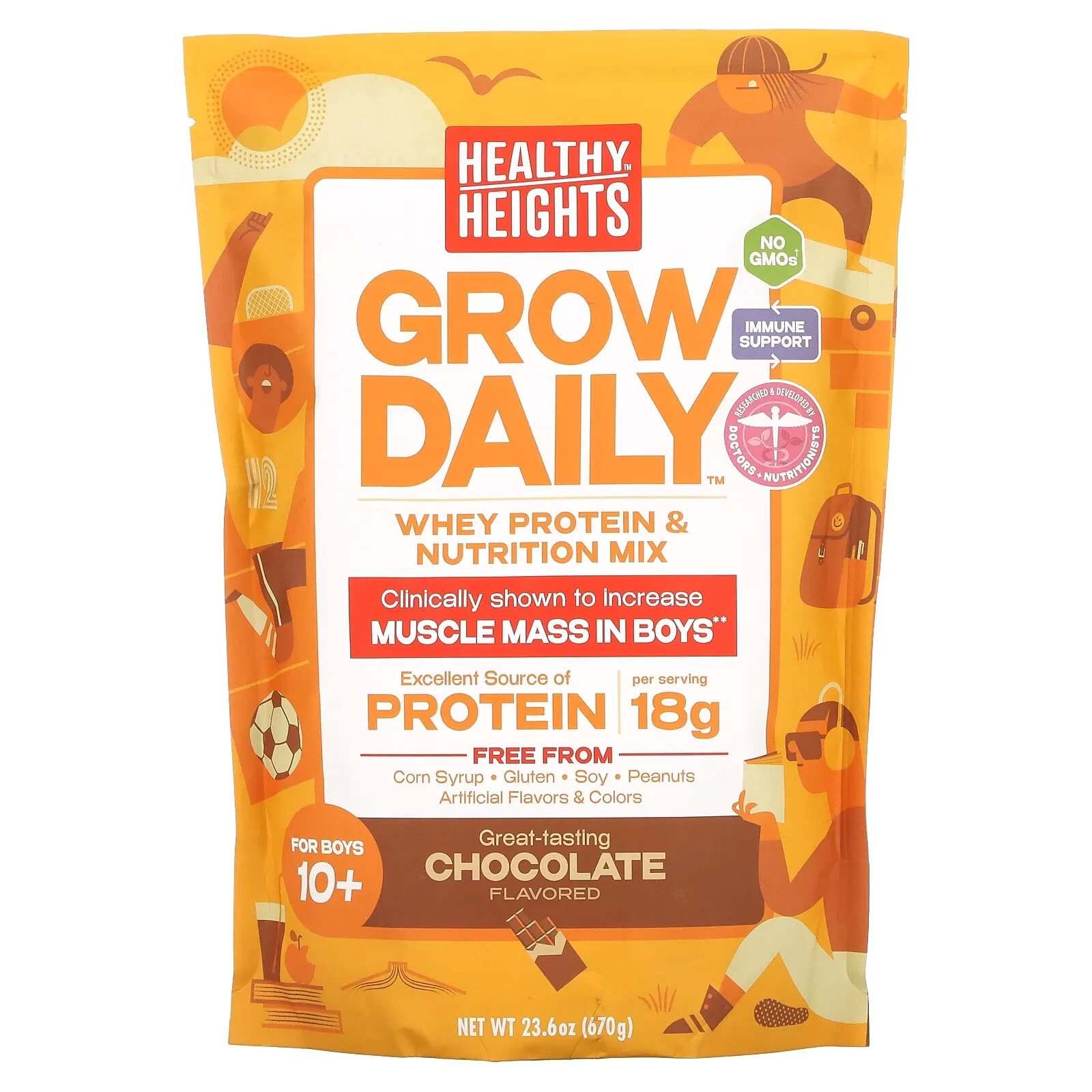 Купить Healthy Heights Протеин Whey Protein & Nutrition Шоколад, 670 г ...