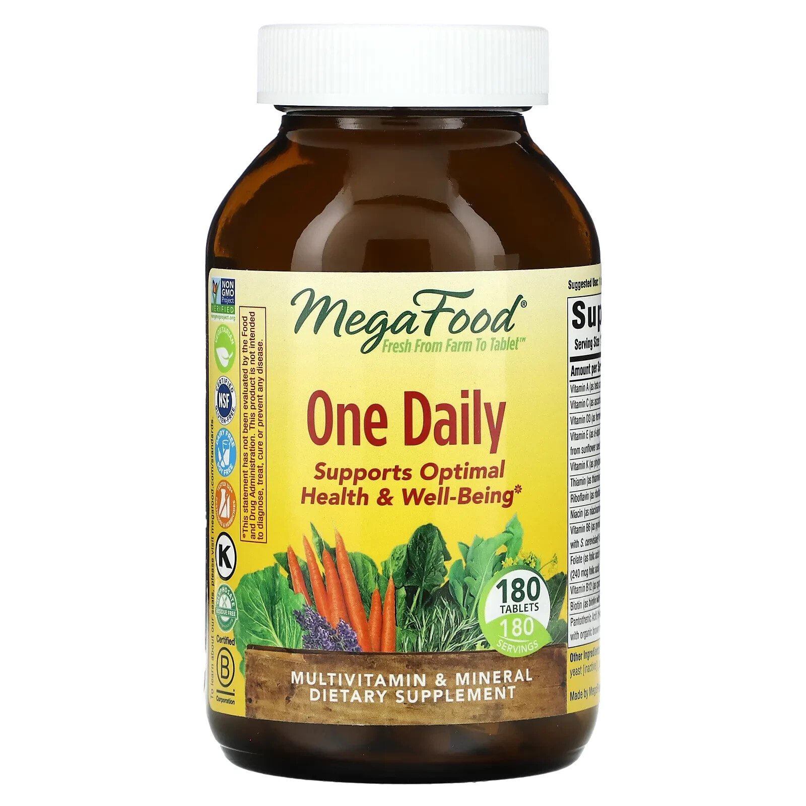 Купить MegaFood Мультивитамины One Daily, 180 табл выгодно на Beautery ...