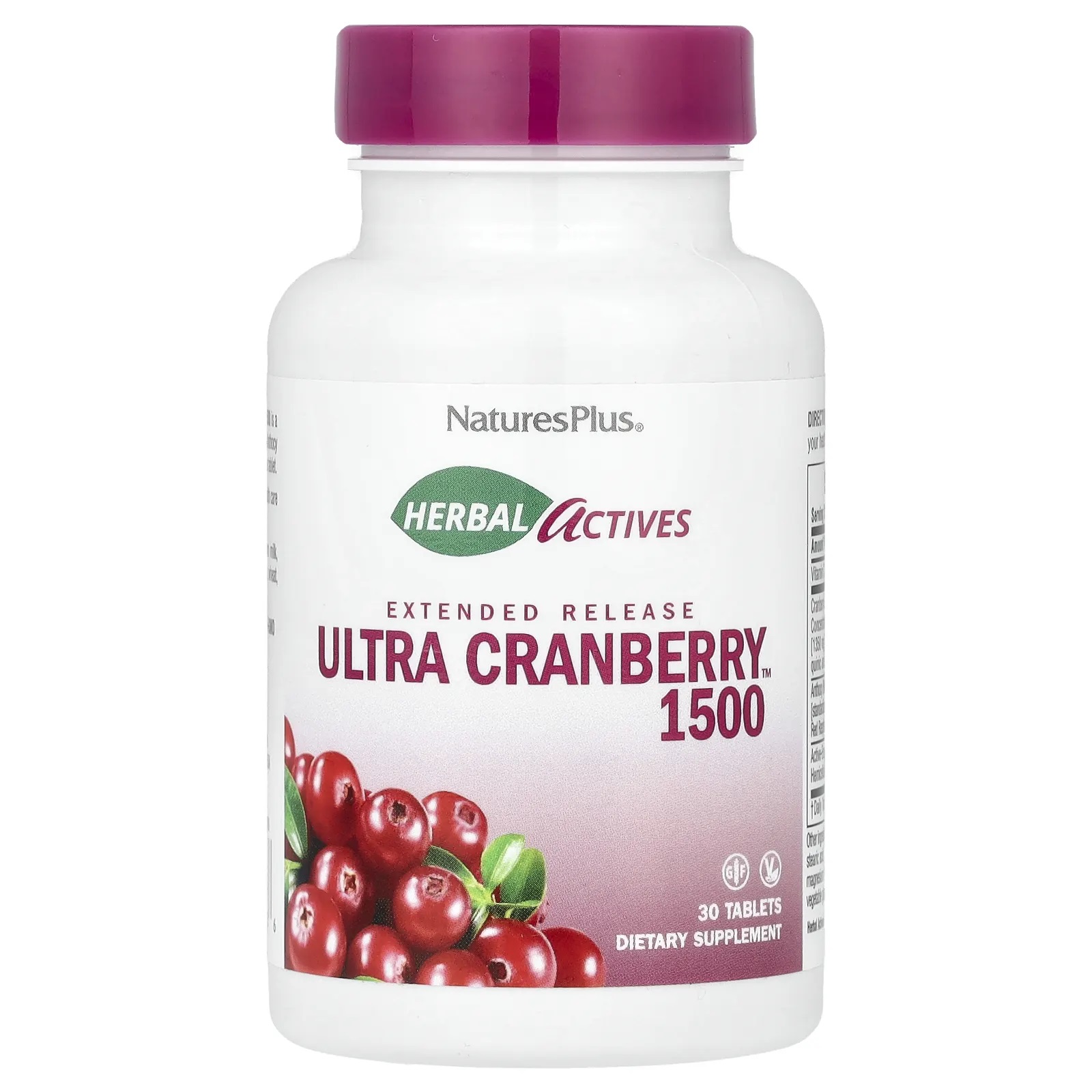 Купить NaturesPlus Пищевая добавка Ultra Cranberry (1500 мкг), 30 табл ...