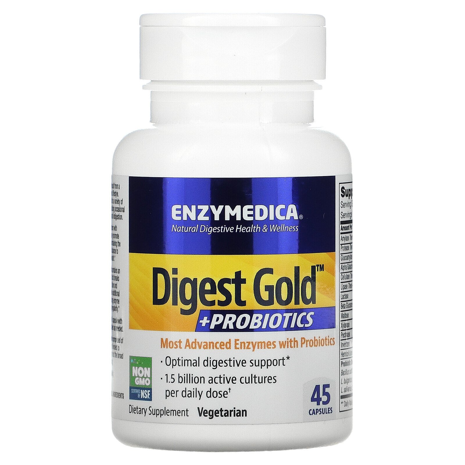 Купить Enzymedica Пищевая добавка Digest Gold с пробиотиками, 45 капсул ...
