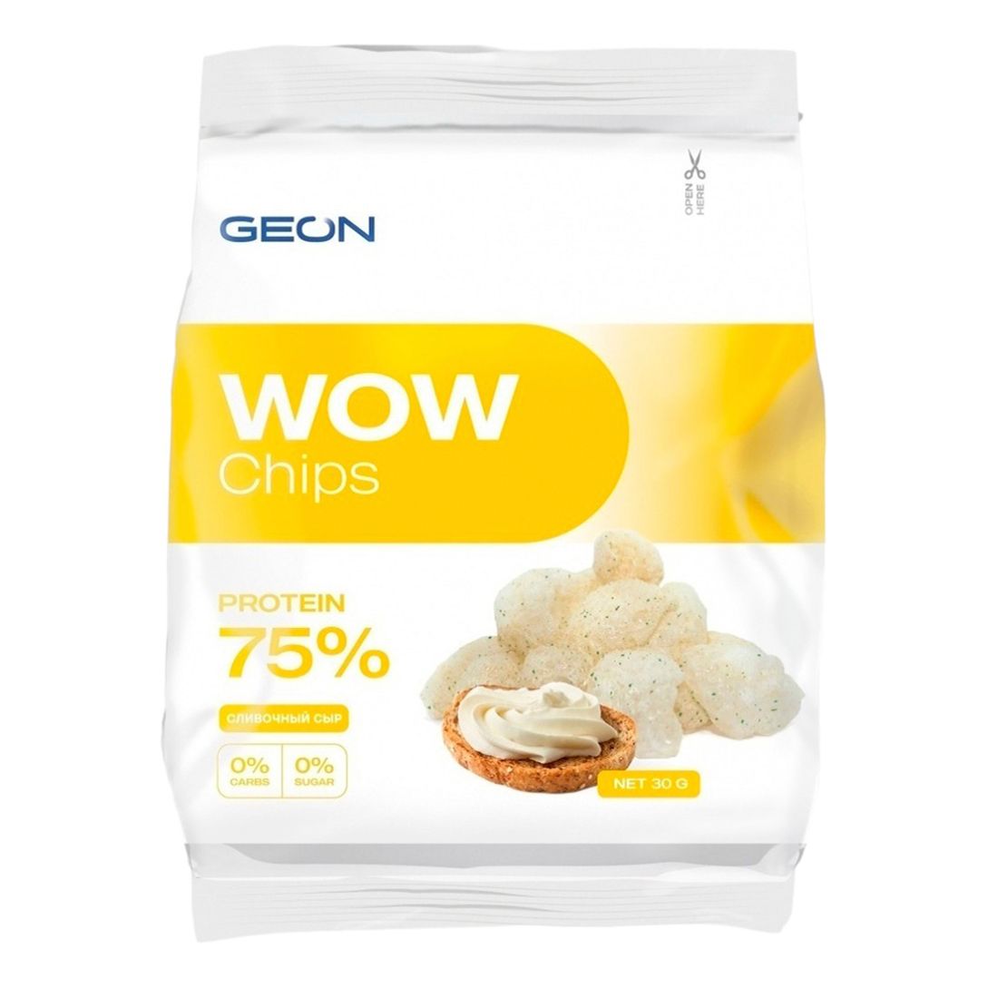 Купить GEON Протеиновые чипсы WOW Chips Сливочный сыр, 30 г выгодно на ...