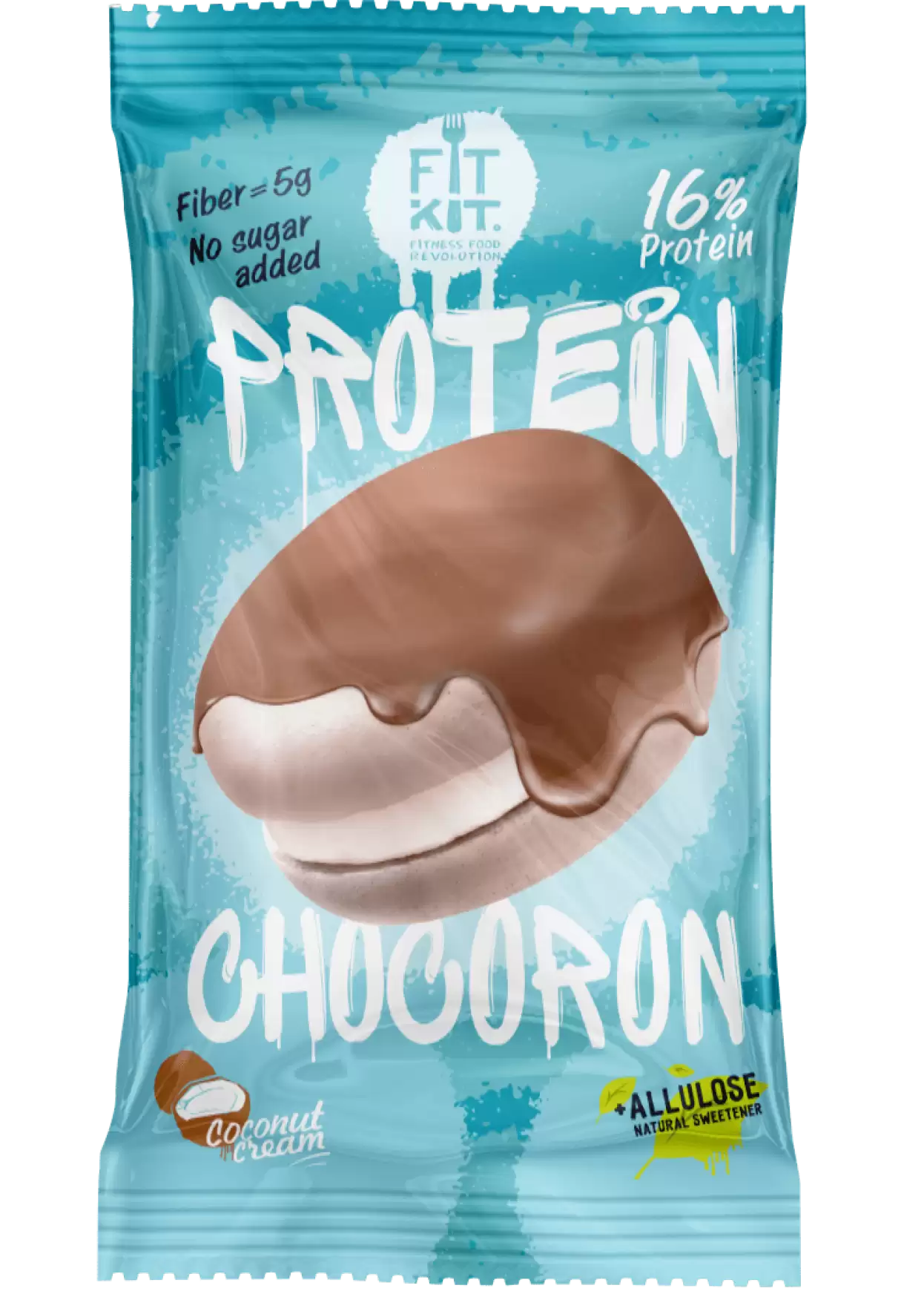 Купить Fit Kit Протеиновый Макарон в шоколаде Chocoron Кокос-Крем, 30 г ...