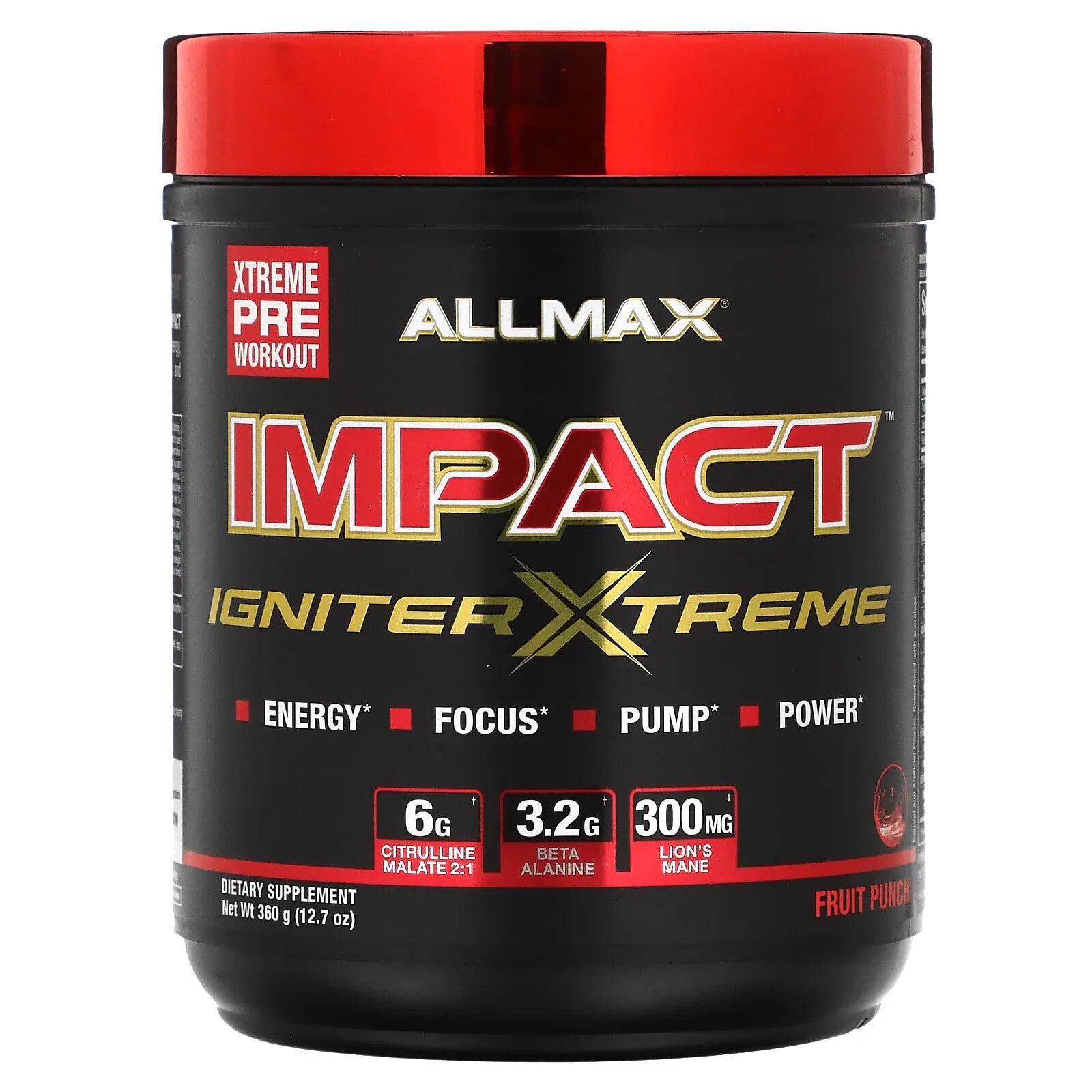 Купить ALLMAX Предтренировочный комплекс IMPACT Igniter Xtreme Fruit ...
