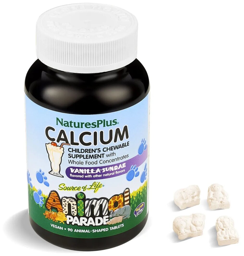 Купить NaturesPlus NaturesPlus Animal Parade Calcium (Kальций для детей ...