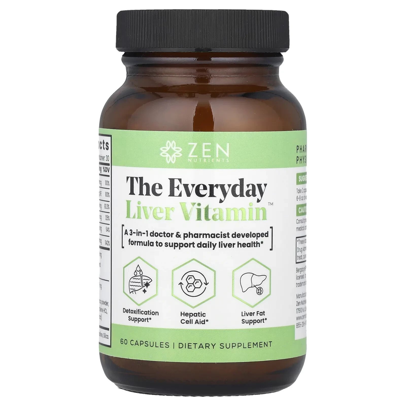 Купить Zen Nutrients Комплекс витаминов The Everyday Liver Vitamin, 60 ...