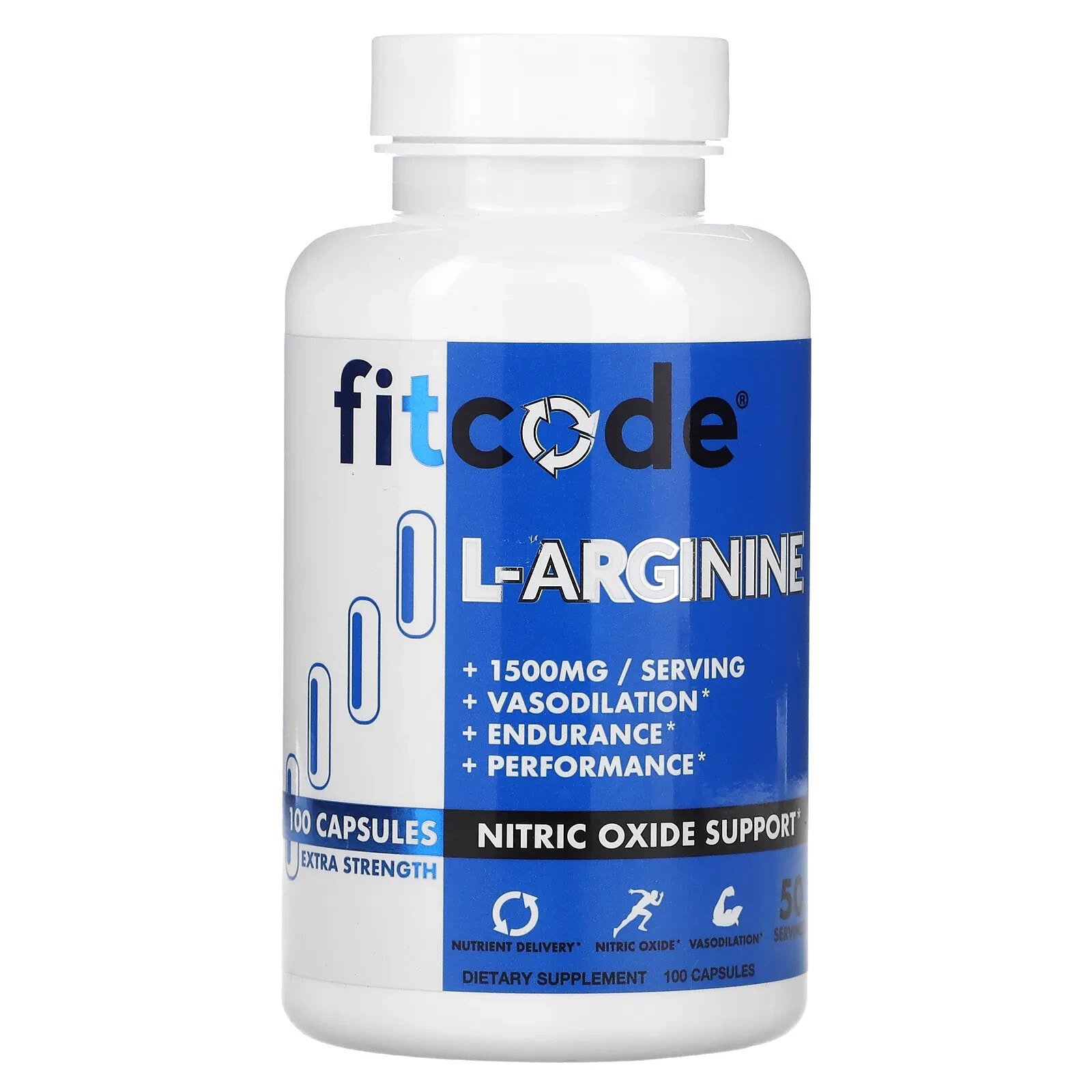 Купить FITCODE fitcode, L-аргинин, с повышенной силой действия, 1500 мг ...