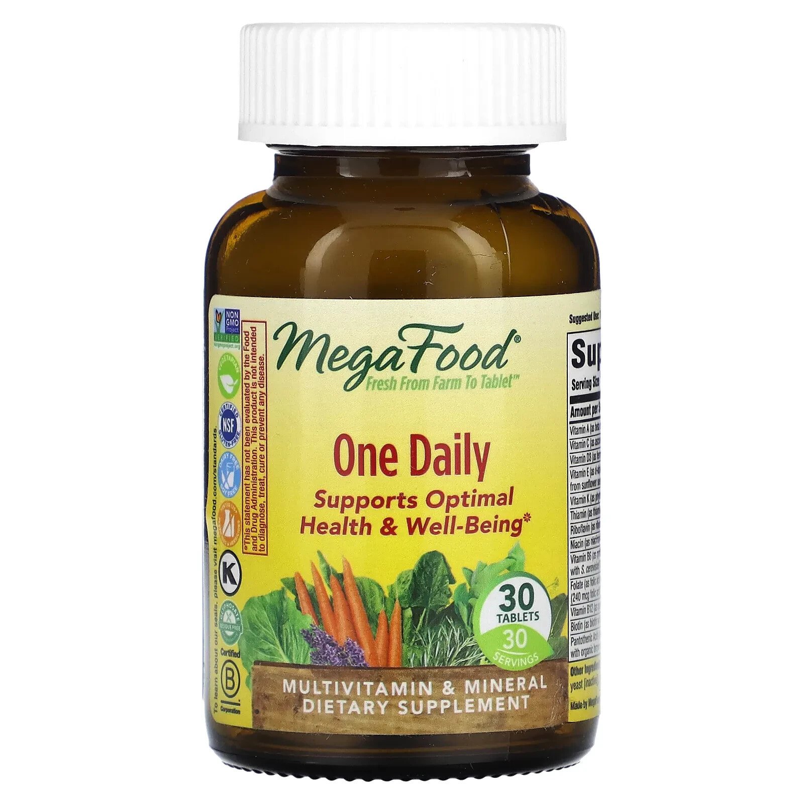 Купить MegaFood Мультивитамины One Daily, 30 таблеток выгодно на ...