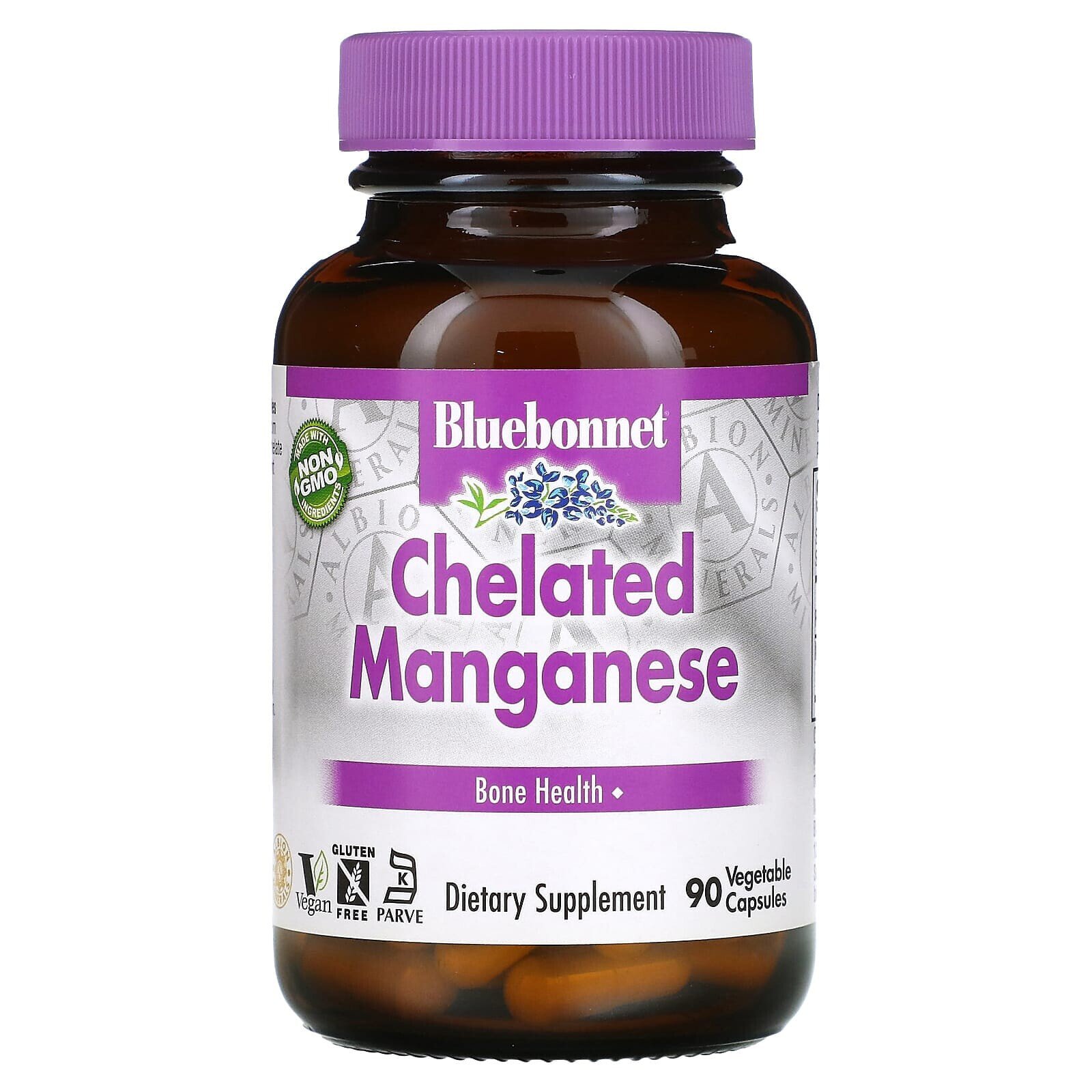 Купить Bluebonnet Nutrition Хелатированный марганец, 90 капсул выгодно ...